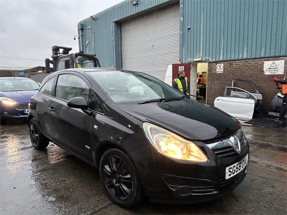 Redcorn Salvage Auctions - 2008 VAUXHALL CORSA DESIGN BLACK