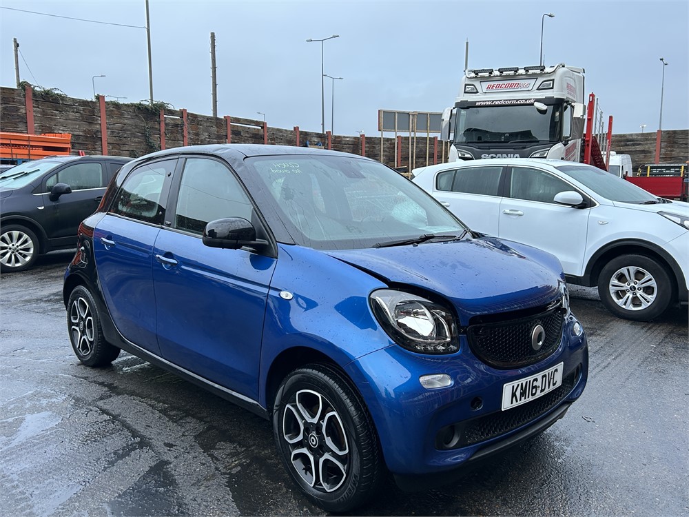 Redcorn Salvage Auctions - 2016 SMART FORFOUR PRIME BLUE